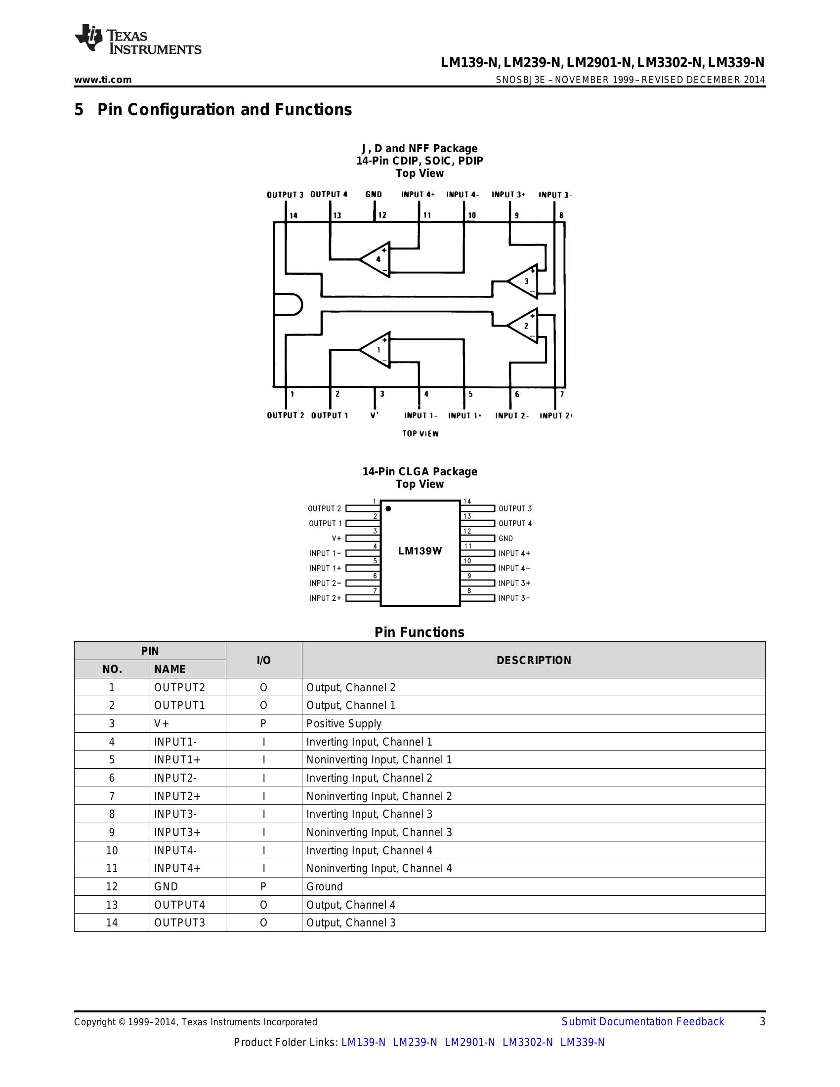 LM2901 Quad Comparator: Pinout, Equivalent And Datasheet, 54% OFF