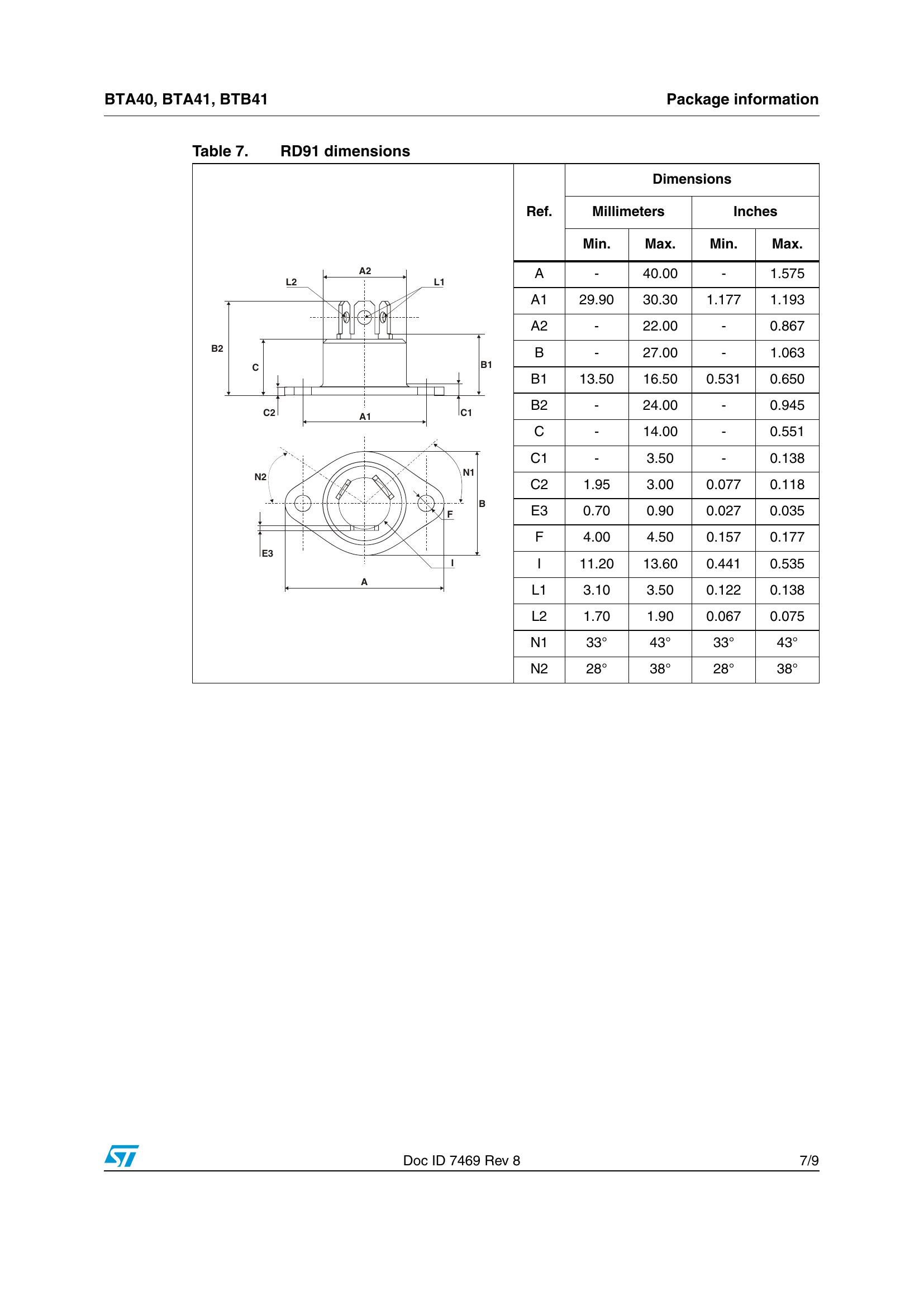 BTA40-600B Triacs: CAD Models, Datasheet, Features, 48% OFF